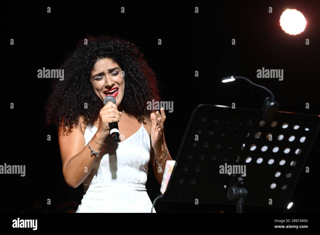 Flavia La Pasta during Il Canto Immortale Tribute to Franco Battiato on ...