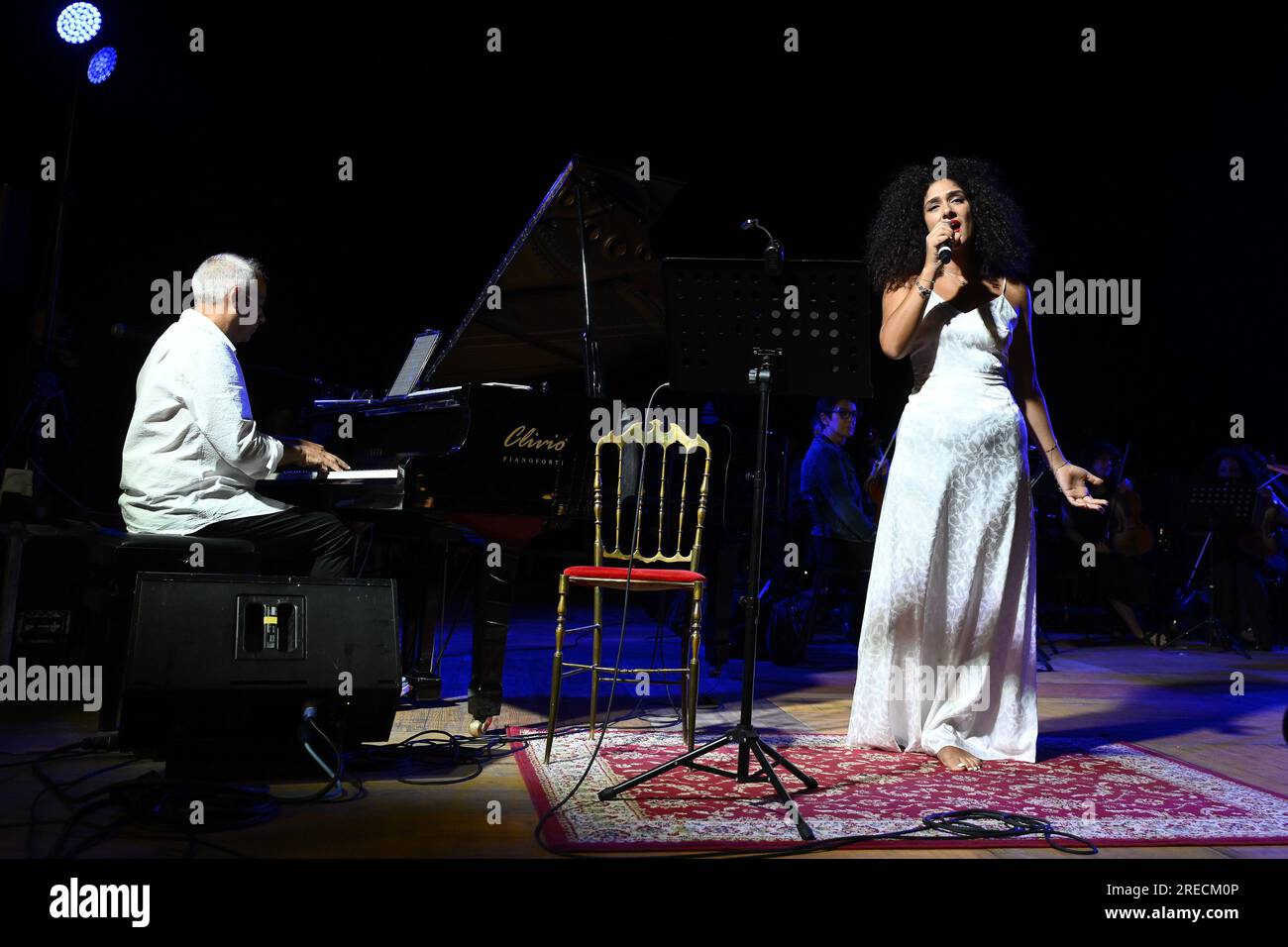 Angelo Primiera and Flavia La Pasta during Il Canto Immortale Tribute ...