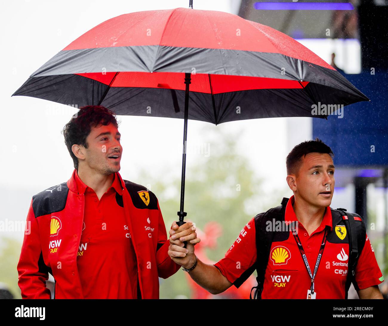 SPA - Charles Leclerc (Ferrari) on the Spa-Francorchamps circuit in the ...