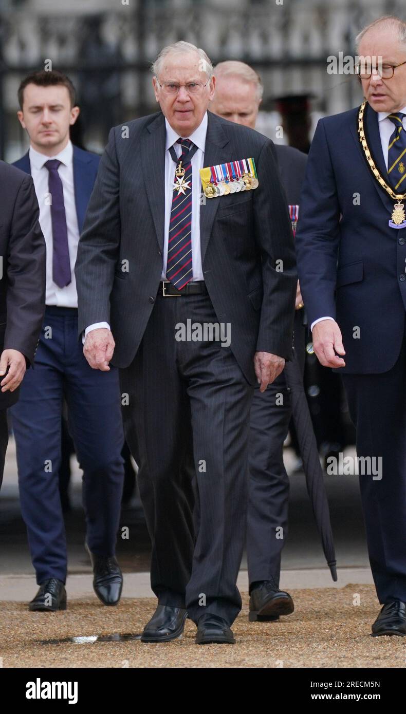 The Duke of Gloucester (centre) attends the Remembering Korea event, on ...