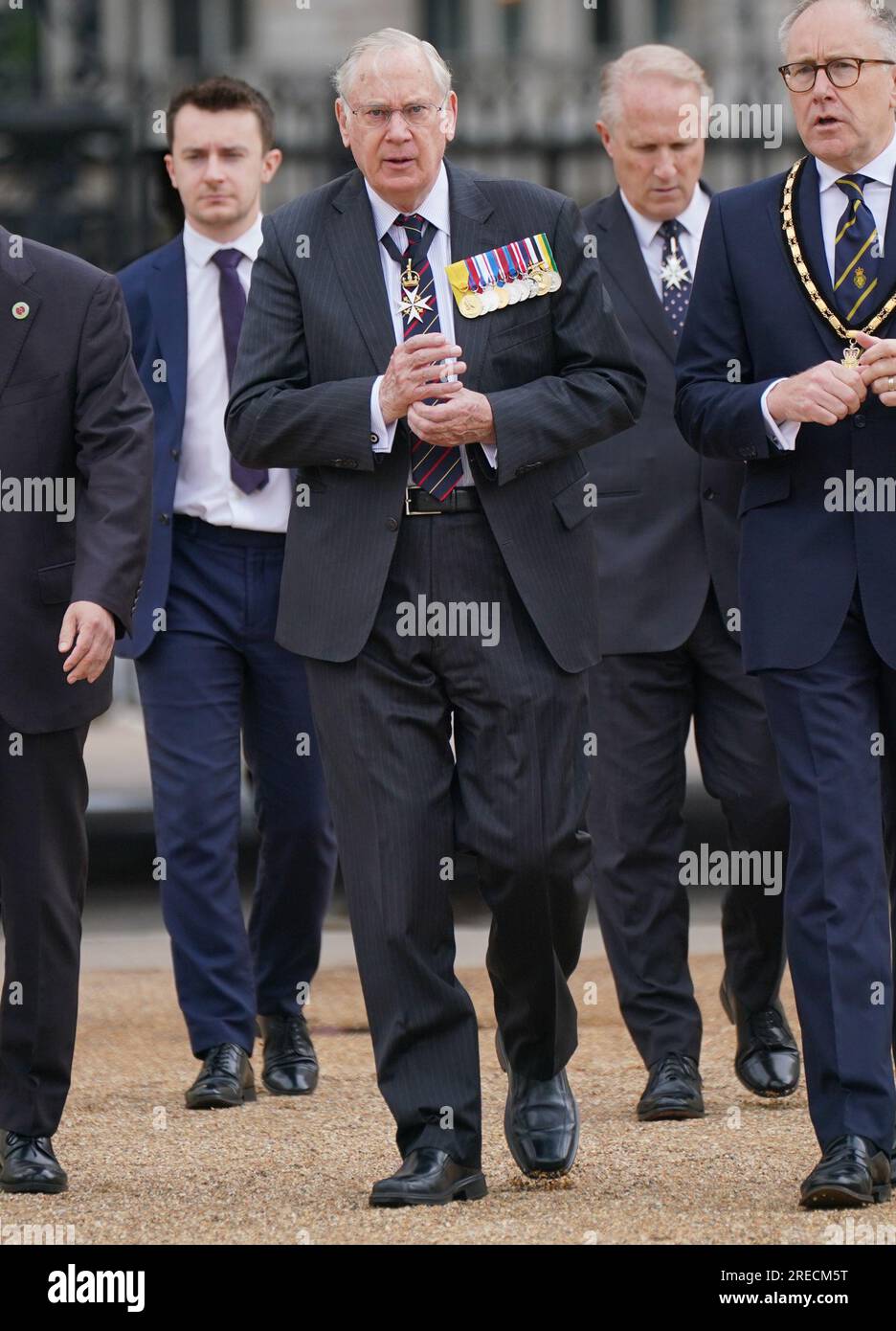 The Duke of Gloucester (centre) attends the Remembering Korea event, on ...