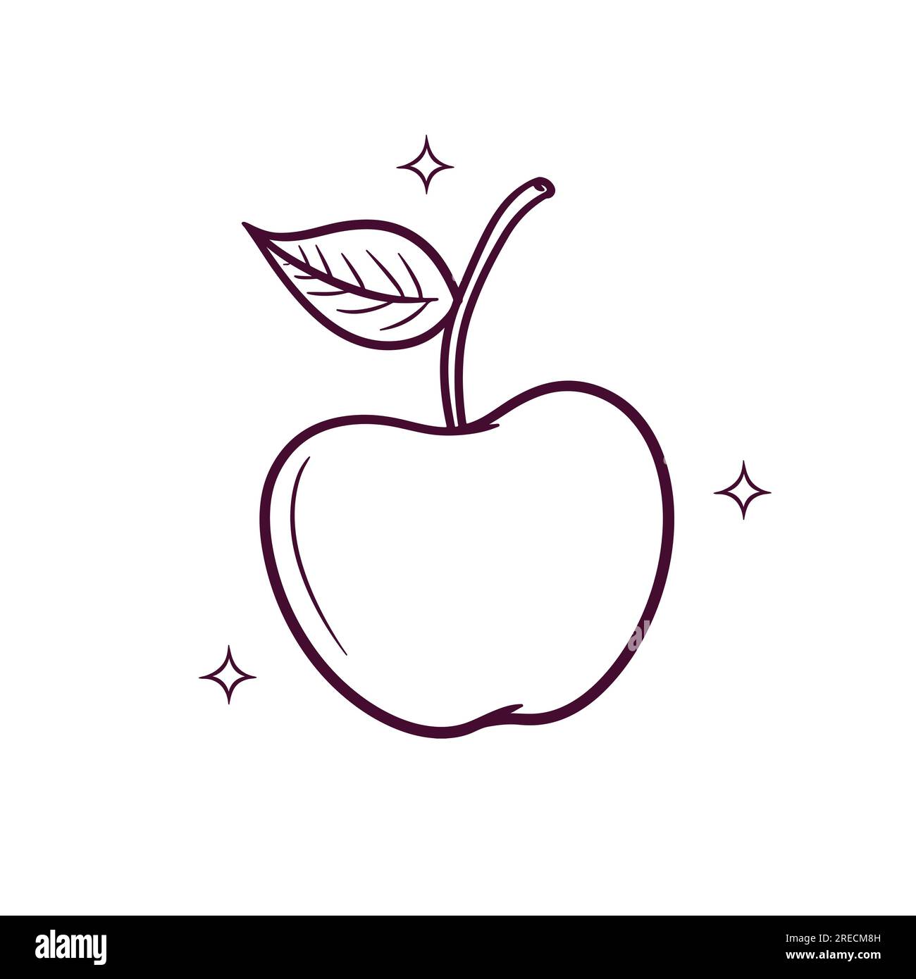 Hand Drawn Apple. Doodle Vector Sketch Illustration Stock Vector Image ...