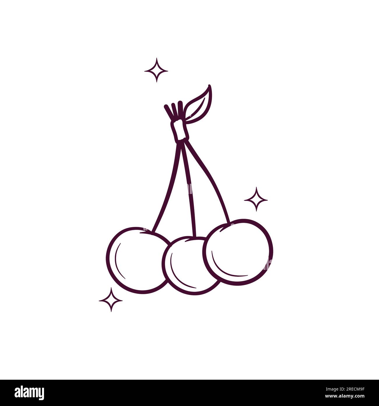 Hand Drawn Cherry . Doodle Vector Sketch Illustration Stock Vector ...