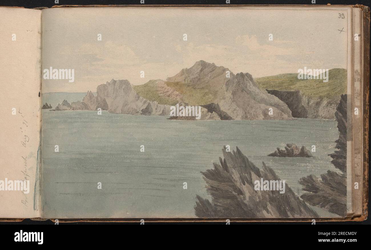 Porth Dafarch, August 21st 1821 by Maria Leycester Stock Photo - Alamy