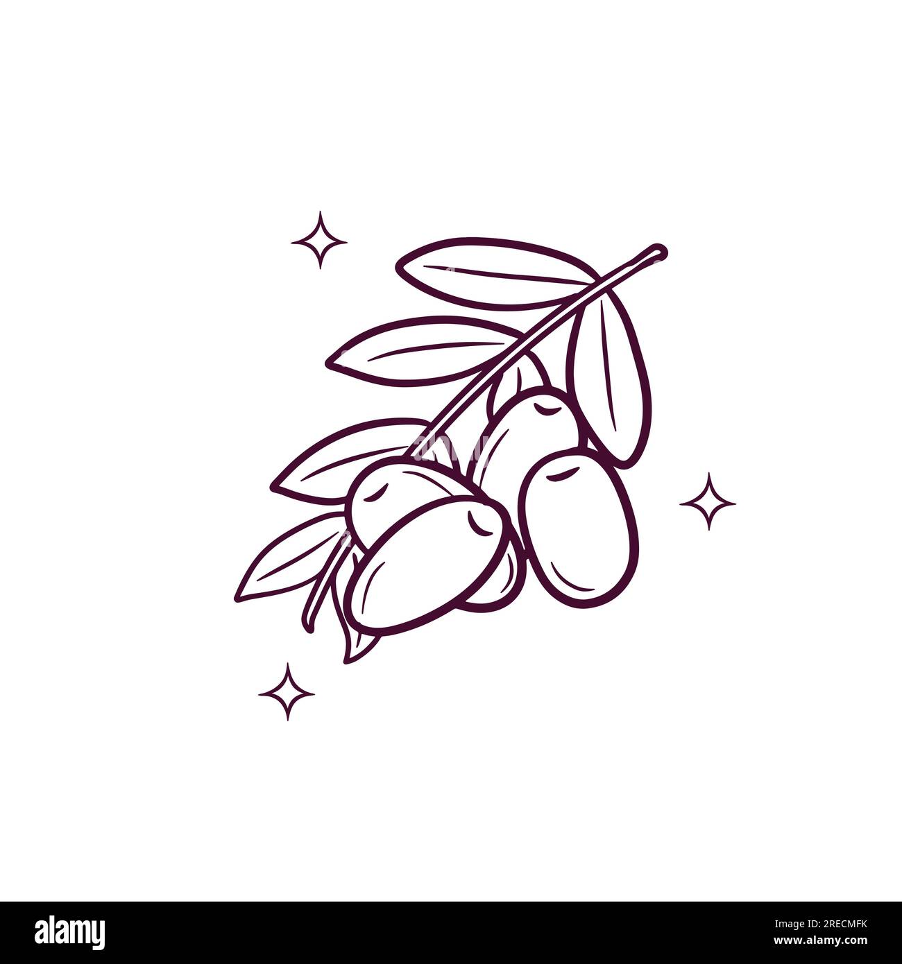 Hand Drawn Olive. Doodle Vector Sketch Illustration Stock Vector Image ...