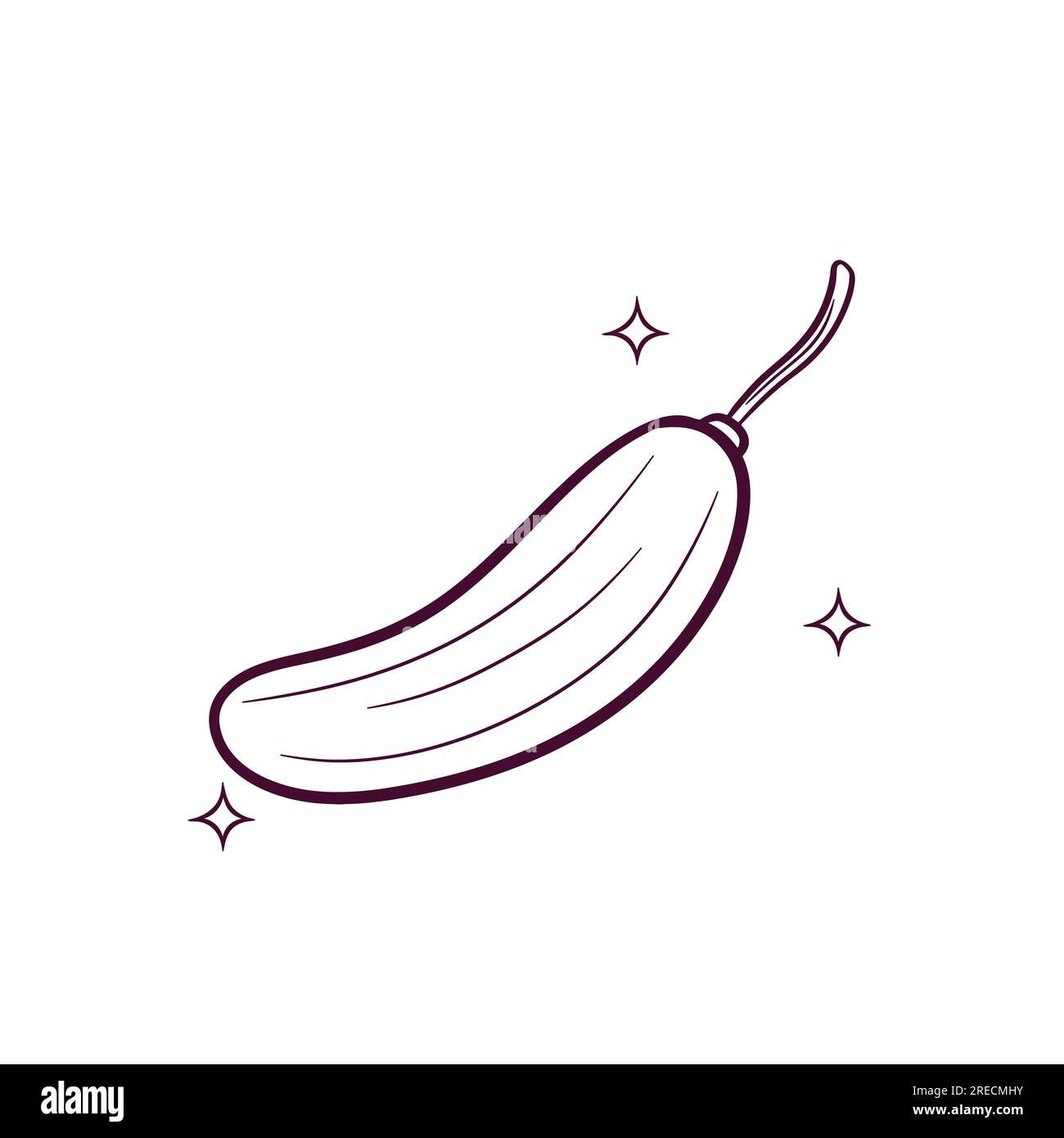 Hand Drawn Cucumber. Doodle Vector Sketch Illustration Stock Vector ...