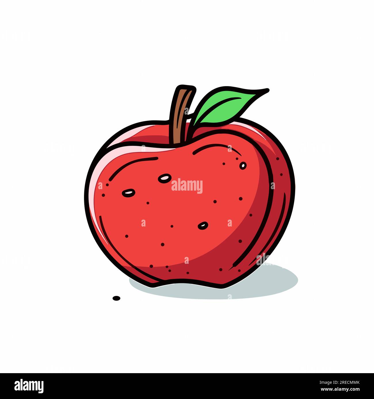 Malus domestica illustration Stock Vector Images - Alamy