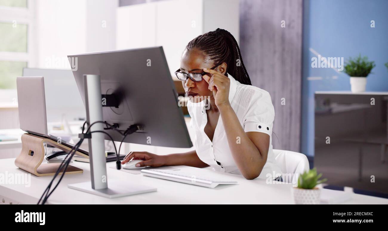 African american business lady using hi-res stock photography and ...