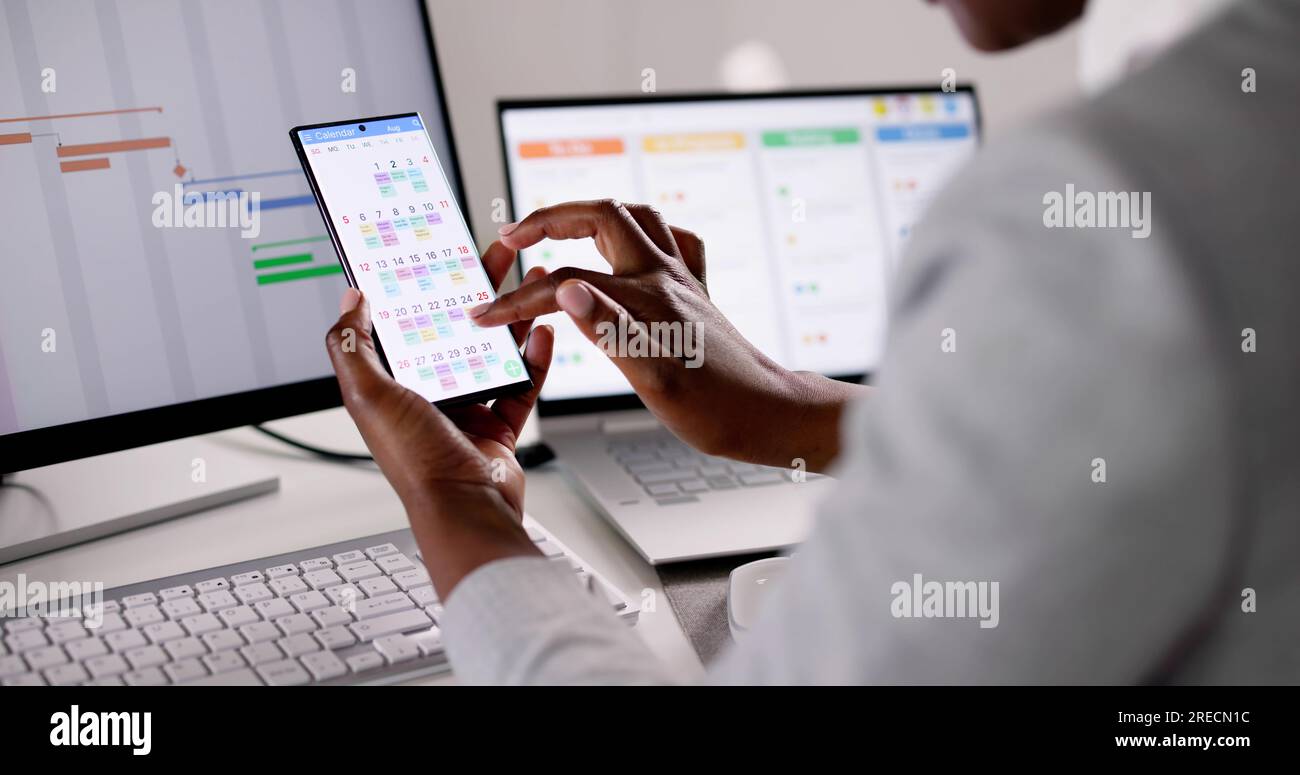 Gantt Employee Time Sheet Chart And Business Schedule Stock Photo - Alamy