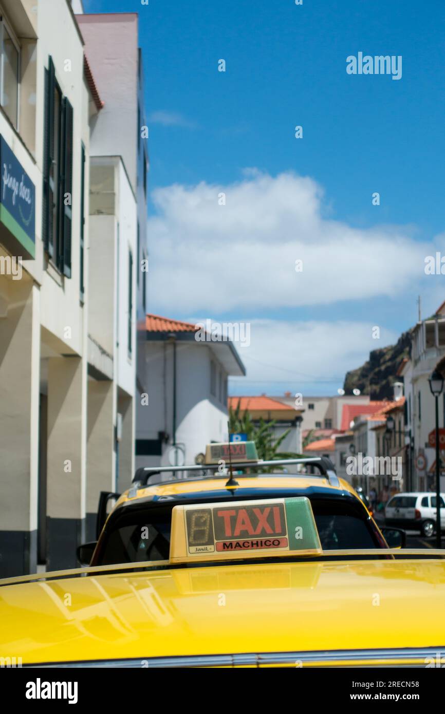 Madeira's bright yellow taxi fleet is a familiar sight of the ...