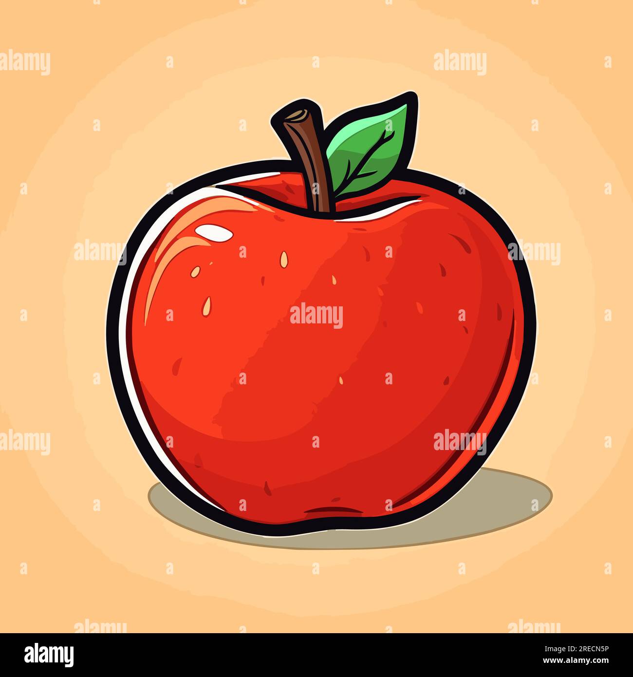 Malus domestica illustration Stock Vector Images - Alamy