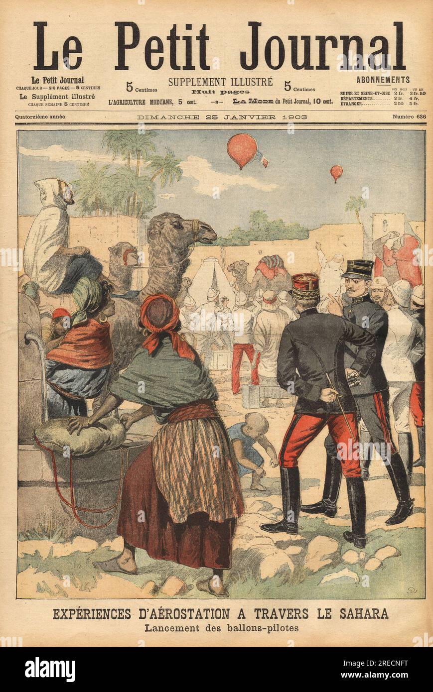 Lancement des ballons aerostats pilotes pres de la ville de Gabes ...