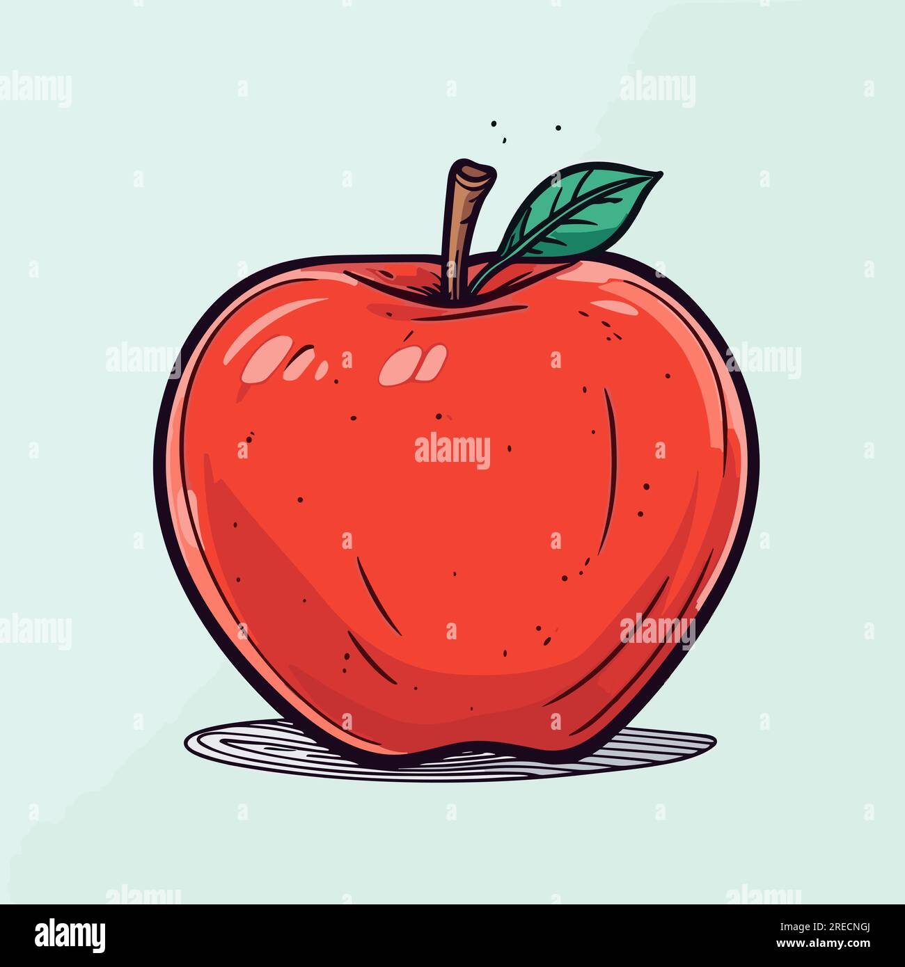Malus domestica illustration Stock Vector Images - Alamy