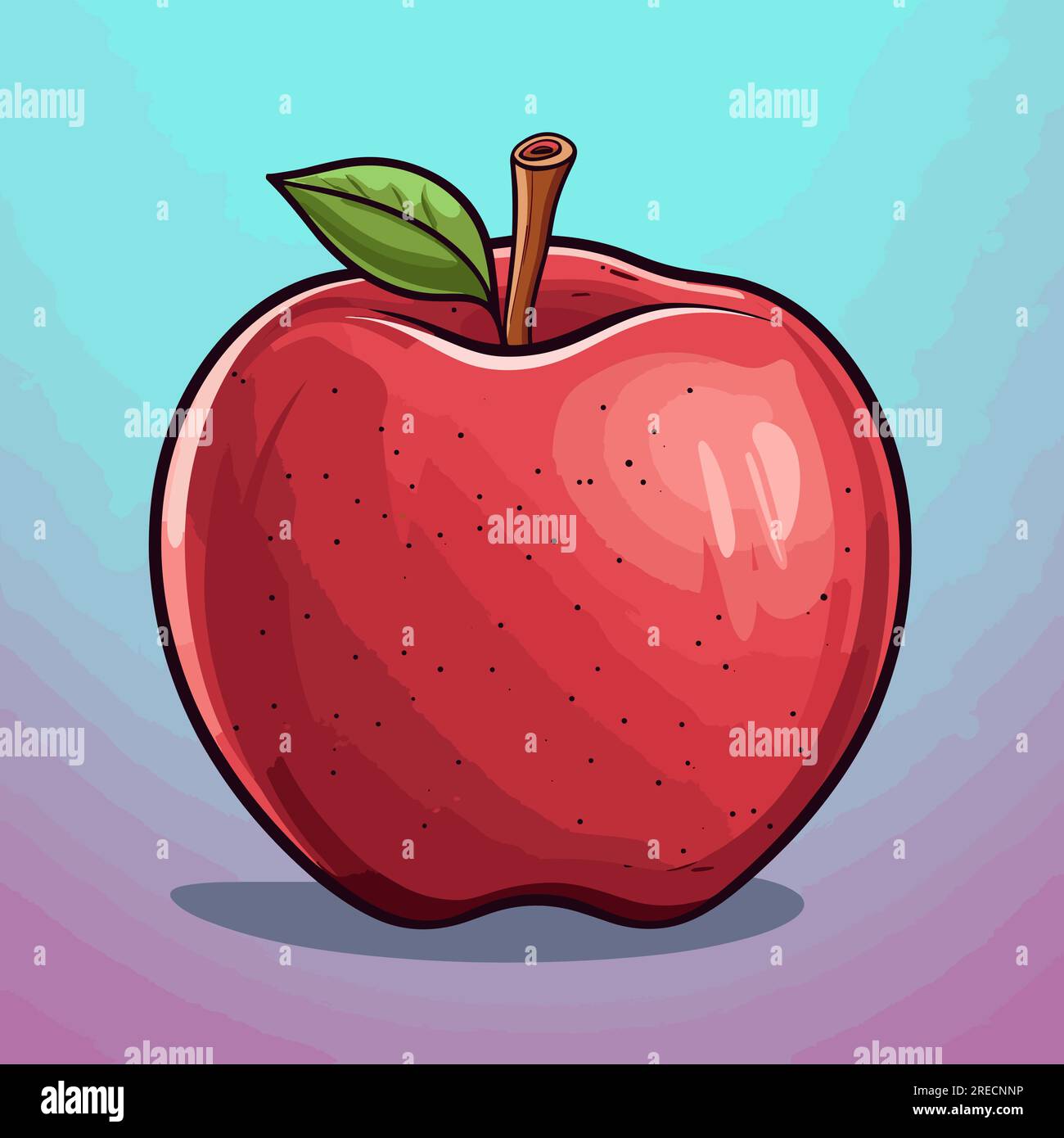 Malus domestica illustration Stock Vector Images - Alamy