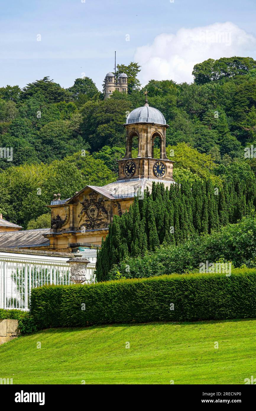 Chatsworth House and gardens, a well known Historic house, stately home ...