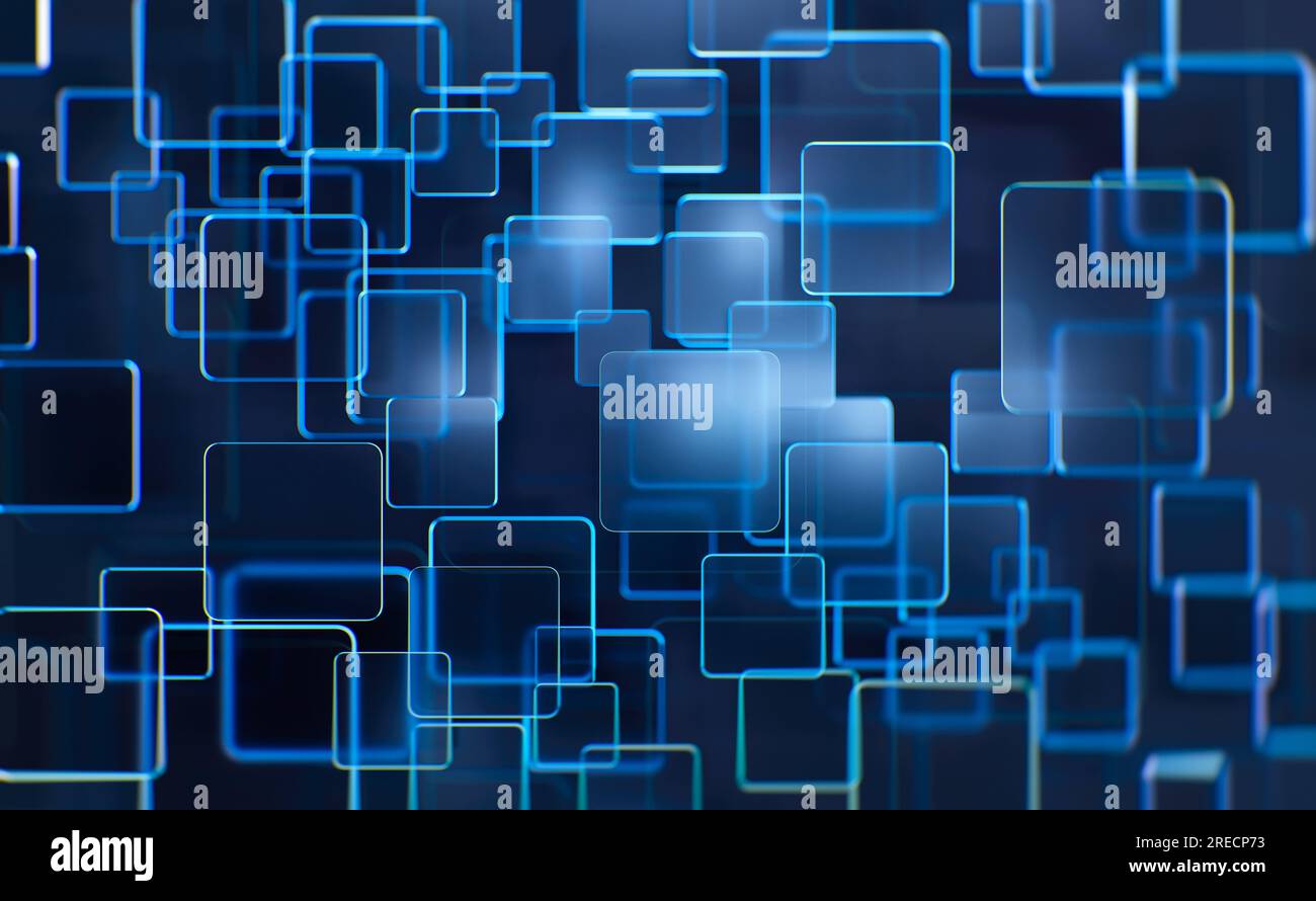 Abstract background, technology concept, 3D rendering, translucent blue ...