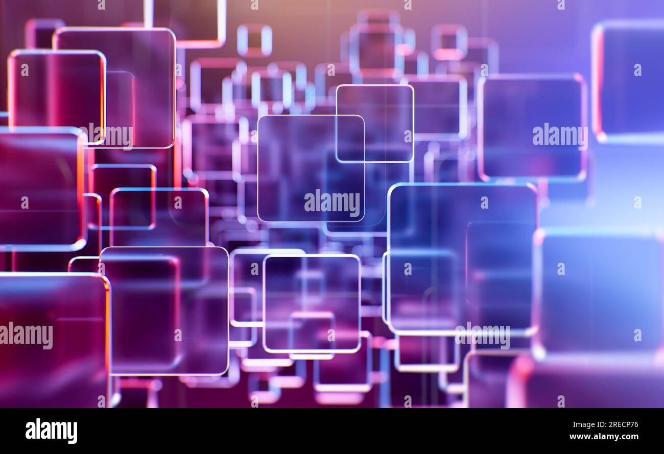 Abstract background, technology concept, 3D rendering, translucent ...