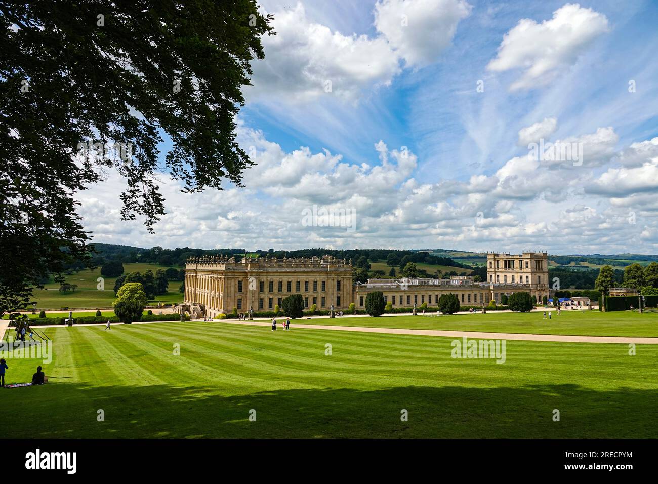 Chatsworth House and gardens, a well known Historic house, stately home ...