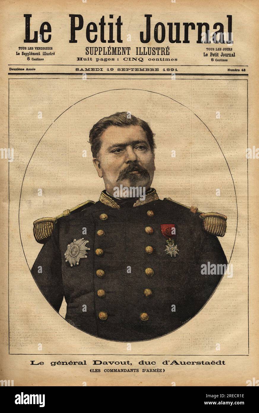Portrait du general Leopold Davout, duc d'Auerstaedt (1829-1904), chef ...