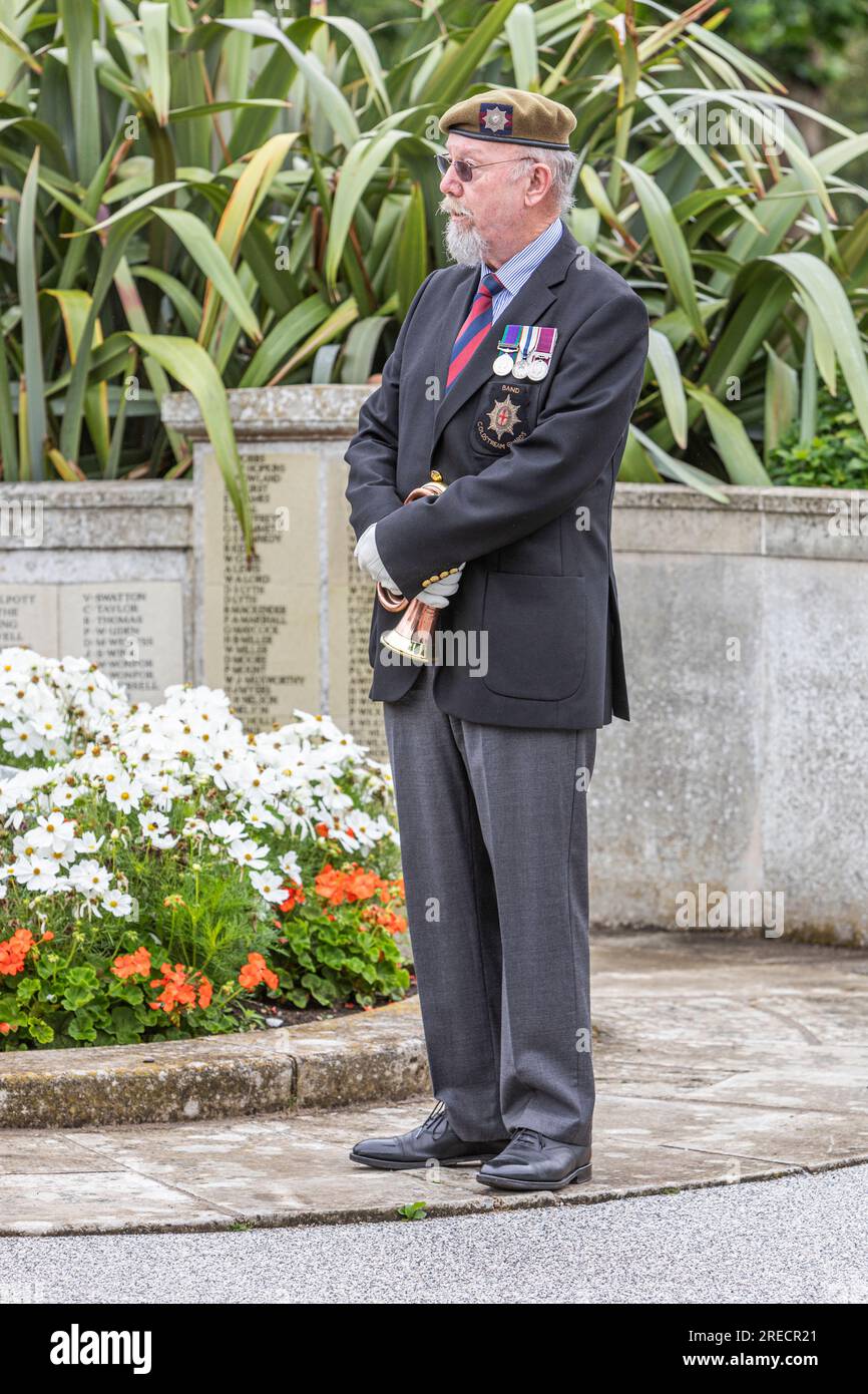 Chris McNeilly at the Hythe War Memorial for Victory in Korea Day, July ...