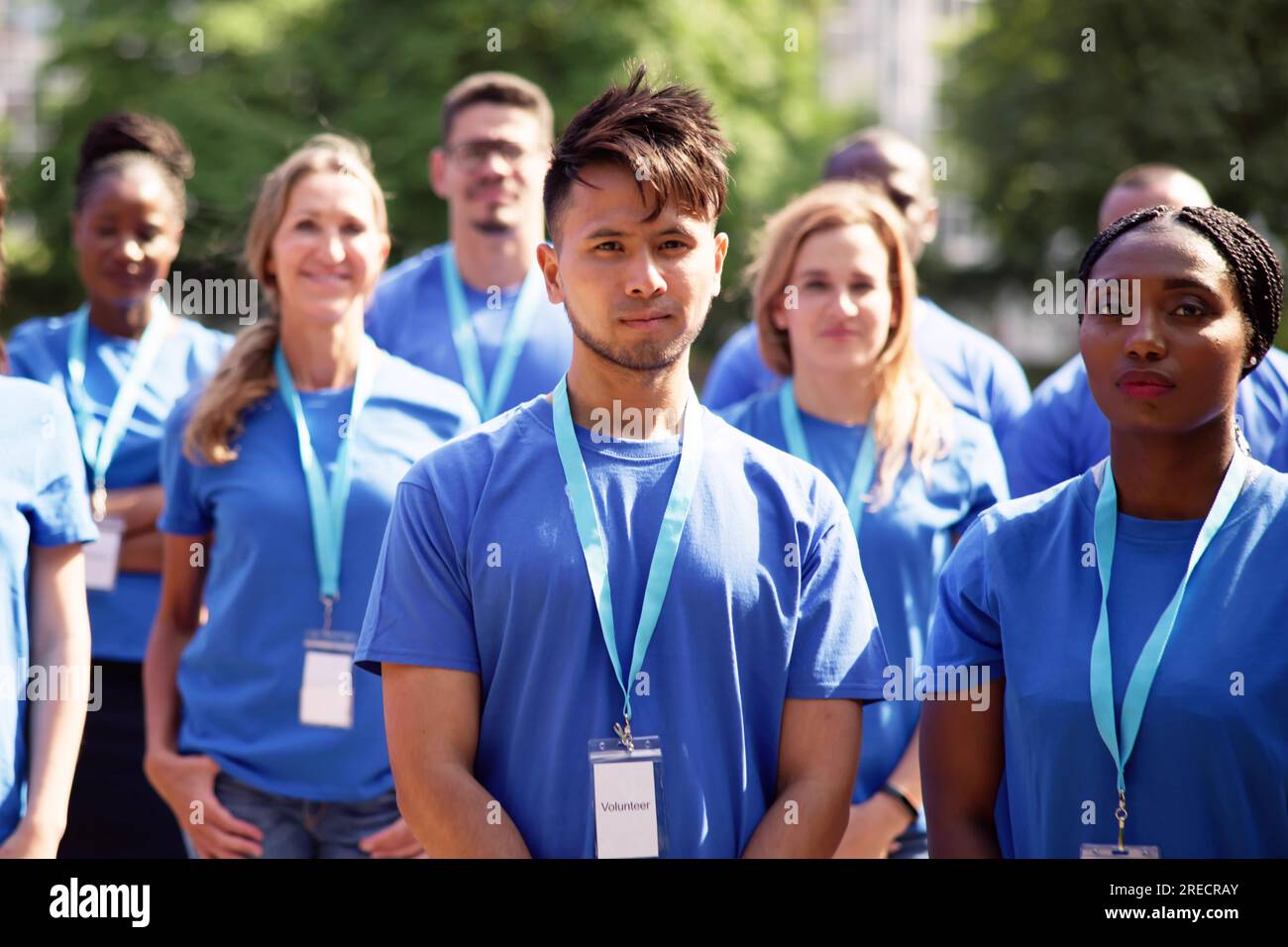 Volunteer Team In Nature. Environment Care Teamwork Stock Photo - Alamy
