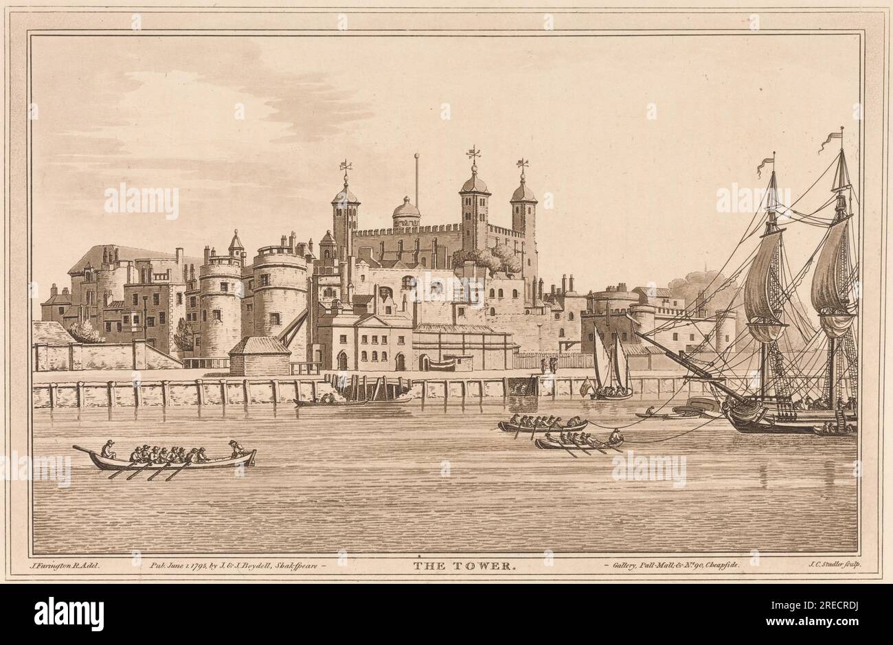 The Tower 1795 by Joseph Constantine Stadler Stock Photo - Alamy