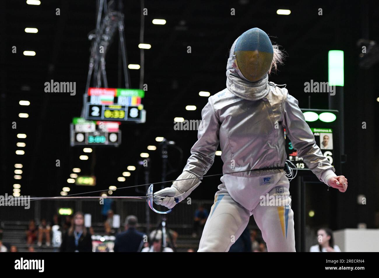 Olga Kharlan of Ukraine during the 2023 FIE Fencing World Championship ...