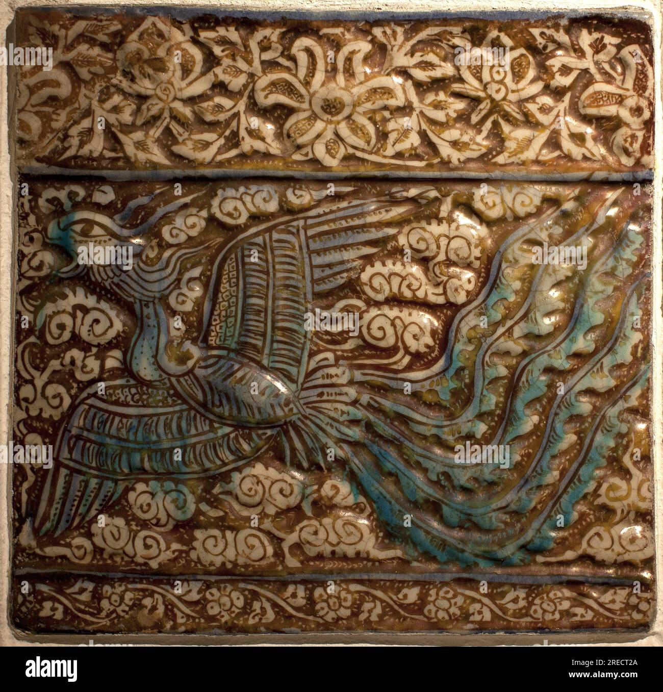 Simurgh (Simorgh ou Senmurw) - Azulejos - Faience de Kashan (Perse ...