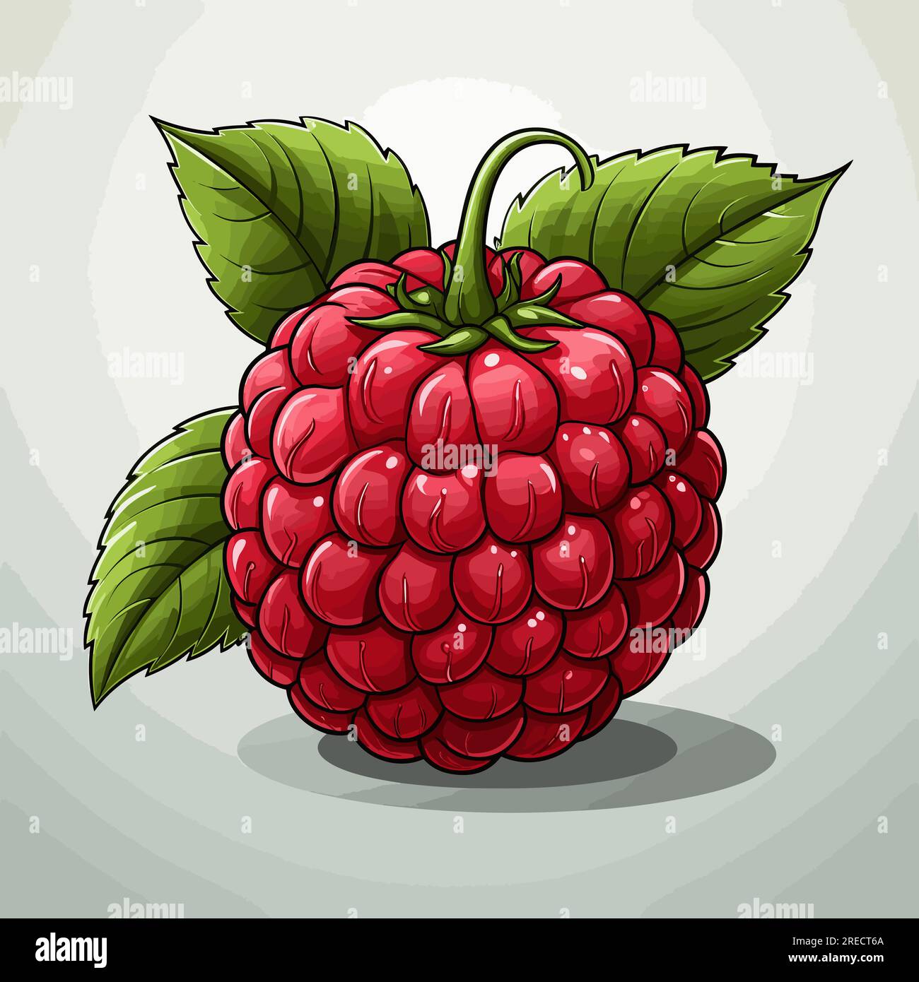 Raspberry hand-drawn comic illustration. Raspberry. Vector doodle style ...