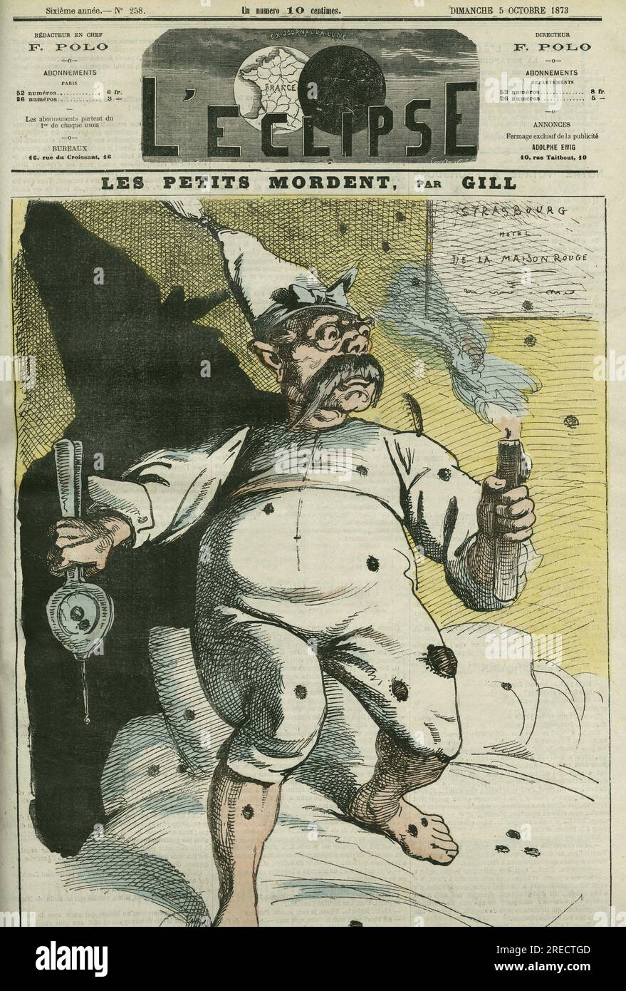 "Les petits mordent", caricature de Guillaume Ier (1797-1888), roi de ...