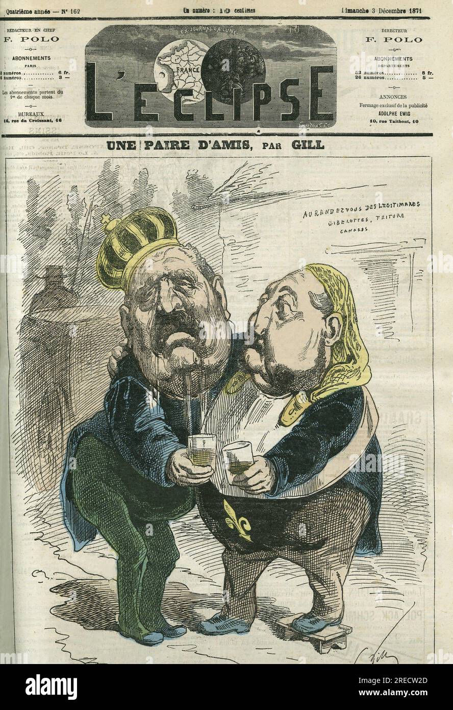 "Une paire d'amis", Hippolyte de Villemessant (1812-1879), directeur du ...