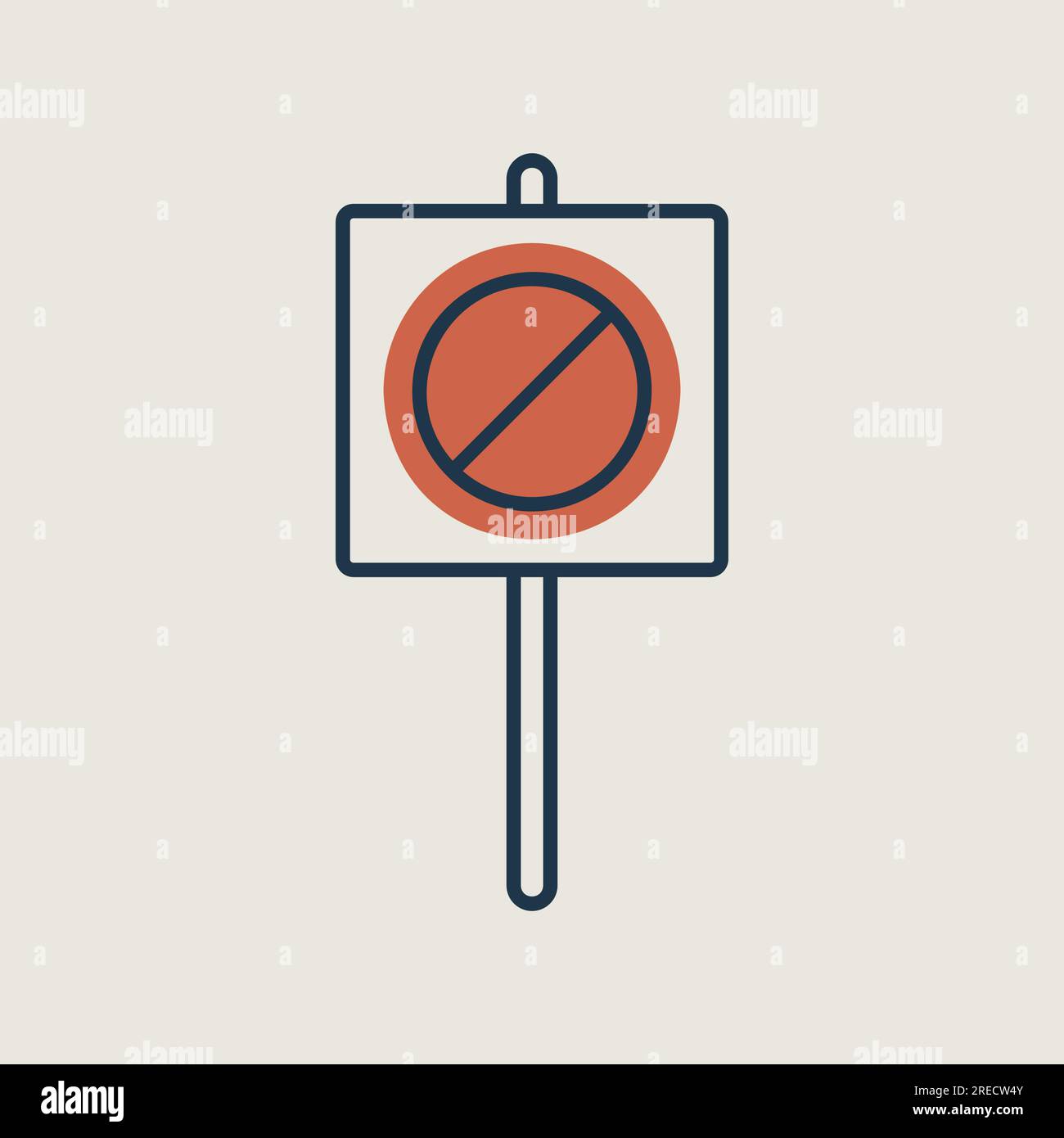 Placard, big sign, banner, card vector icon. Demonstration, protest ...