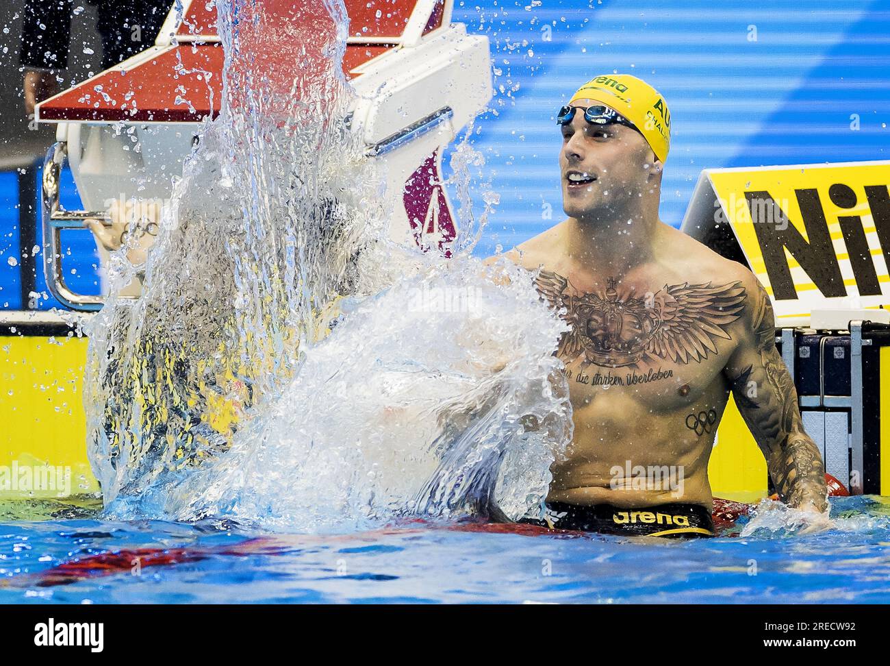 FUKUOKA - Kyle Chalmers from Australia wins the final 100 free men on ...