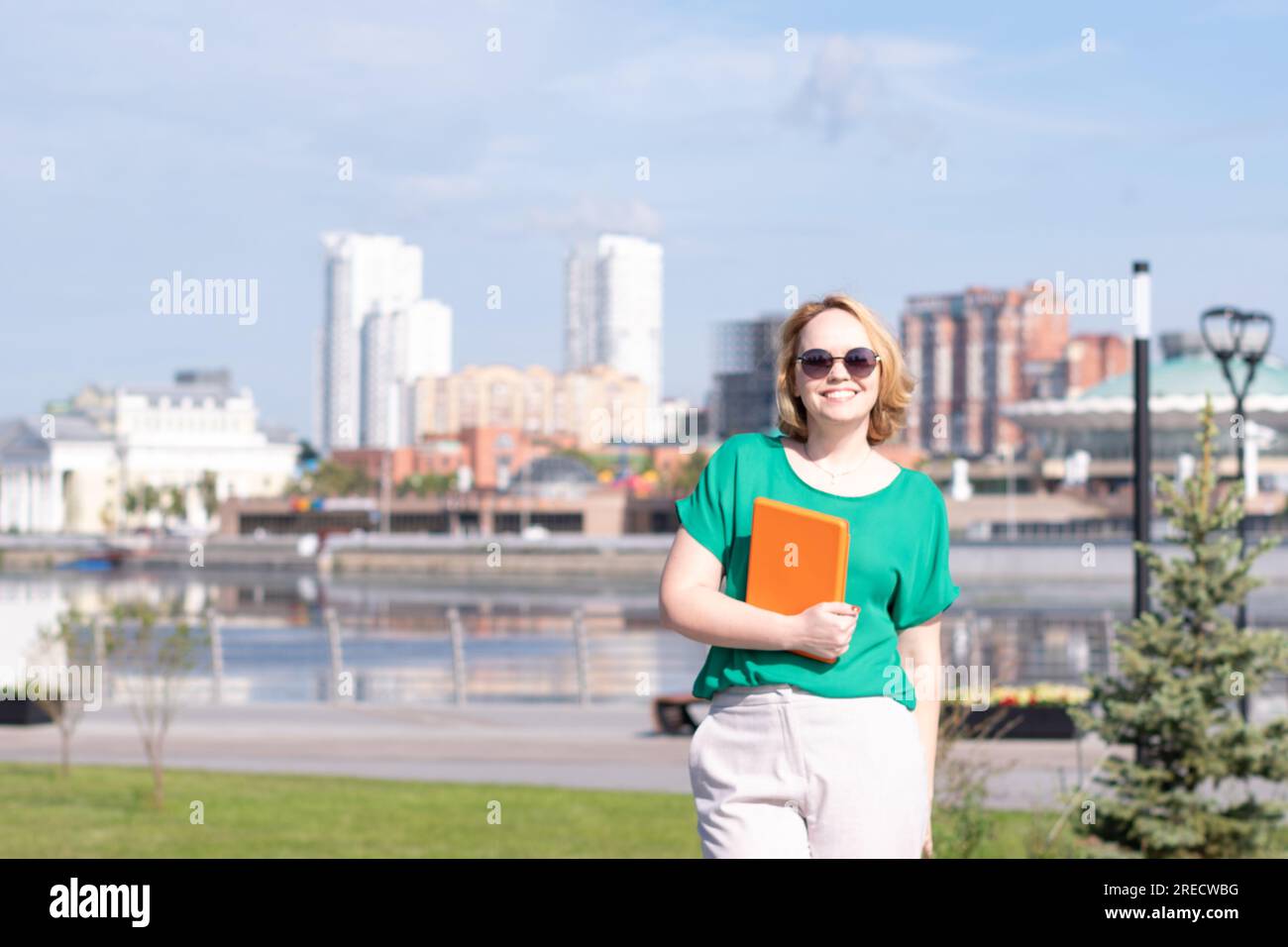 Woman walk around work hi-res stock photography and images - Alamy