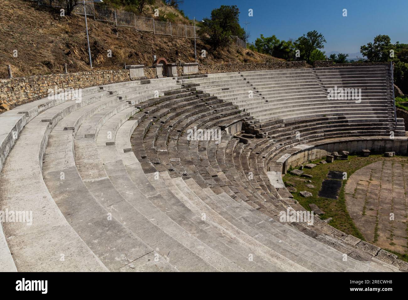 Roman theater at Heraclea Lyncestis ancient ruins near Bitola, North ...