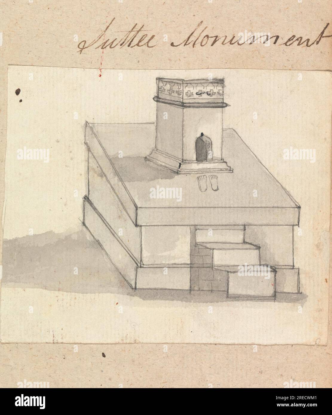 A Suttee Monument by Gangaram Chintaman Tambat Stock Photo - Alamy