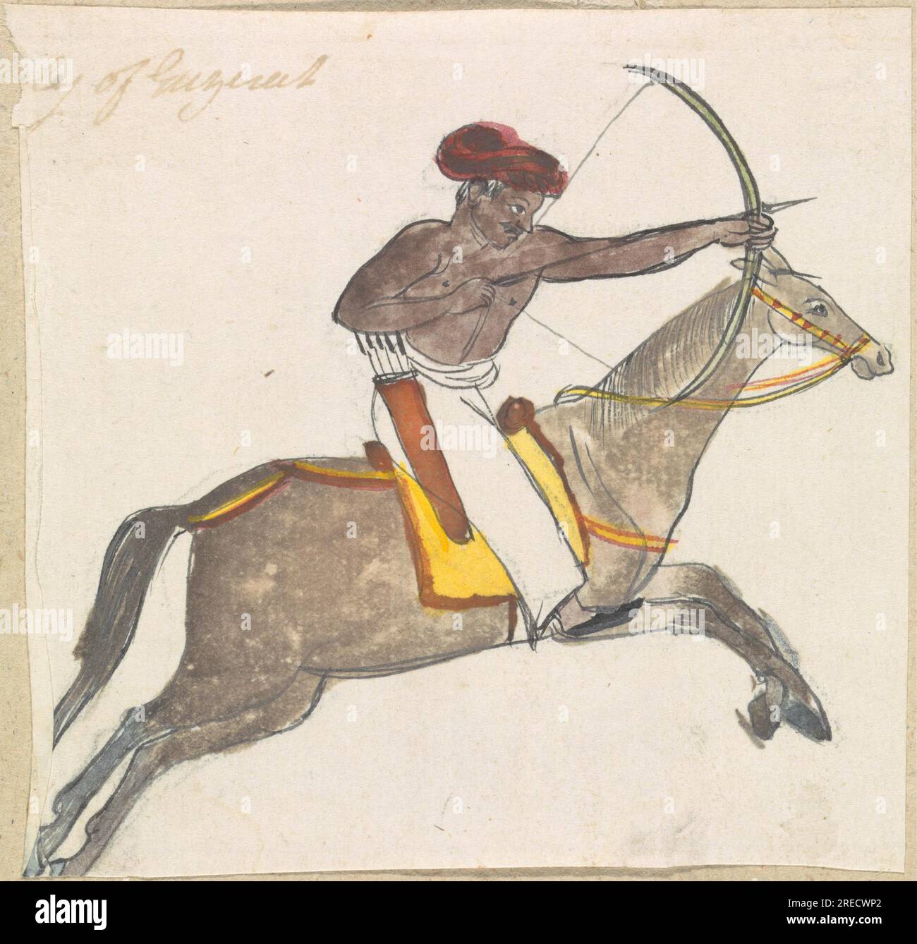 Archer on Horseback by Gangaram Chintaman Tambat Stock Photo - Alamy