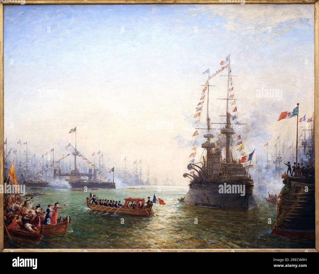 Toulon, visite du president Emile Loubet (1838-1929) aux escadres ...