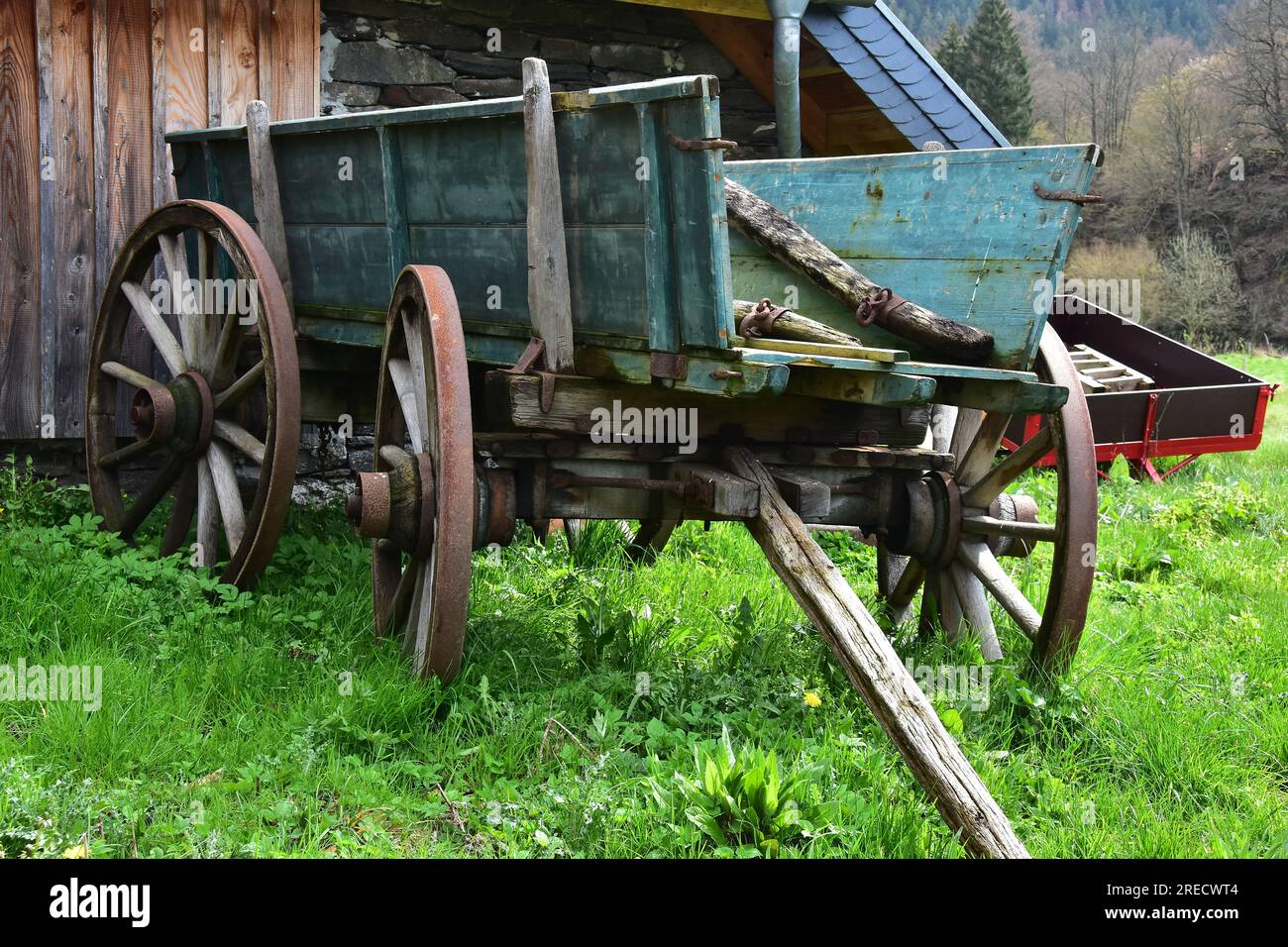 Old barrow for horses or oxen made of wood and iron Stock Photo - Alamy Old barrow for horses or oxen made of wood and iron Stock Photo - Alamy