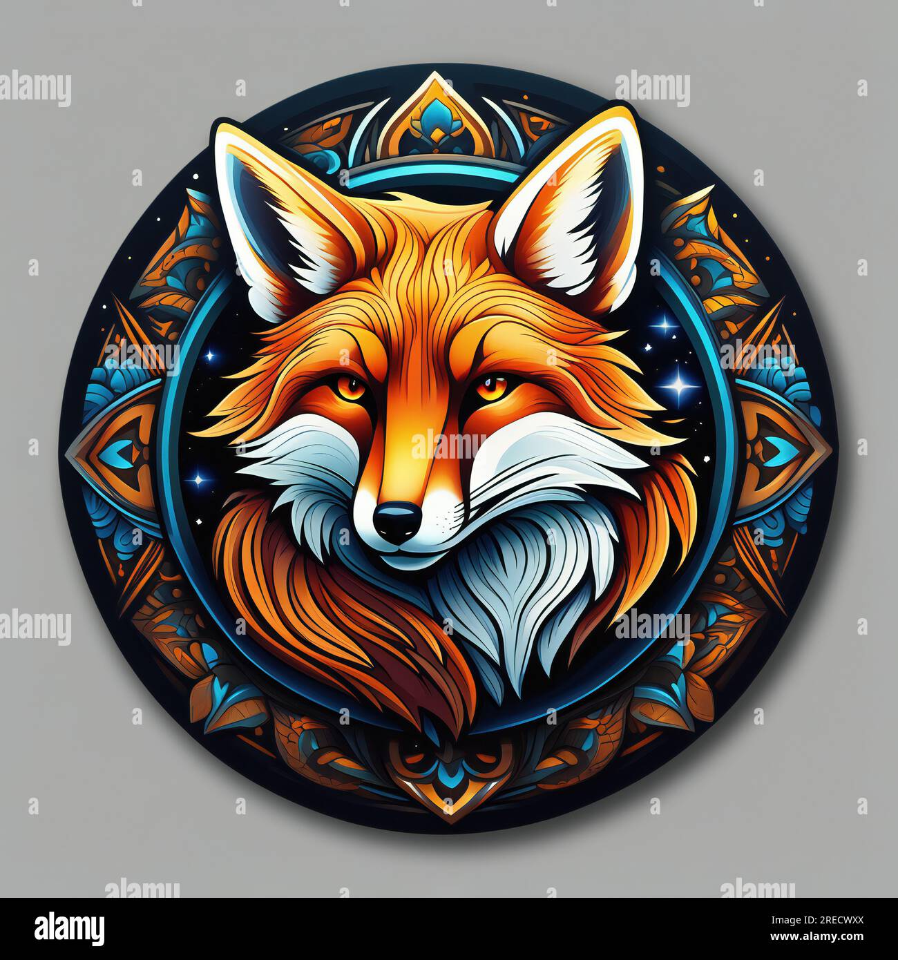 Red fox sticker hi-res stock photography and images - Alamy