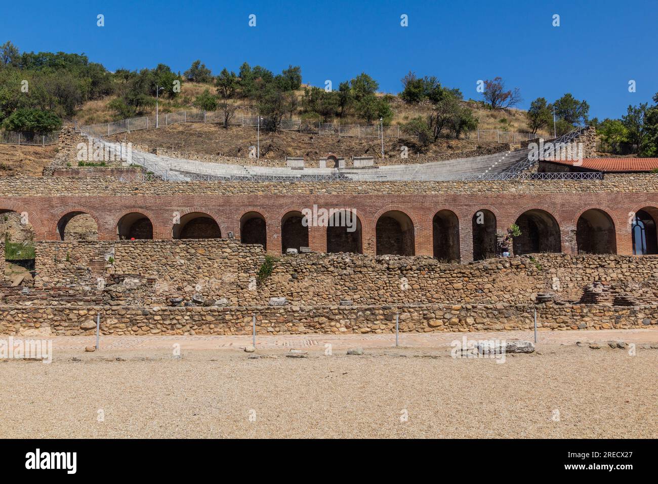 Roman theater at Heraclea Lyncestis ancient ruins near Bitola, North ...