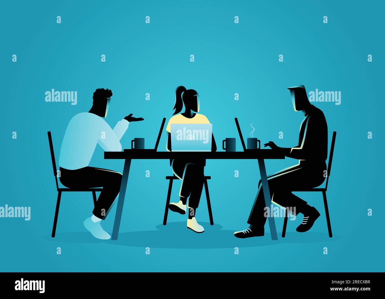 Informal work space Stock Vector Images - Alamy