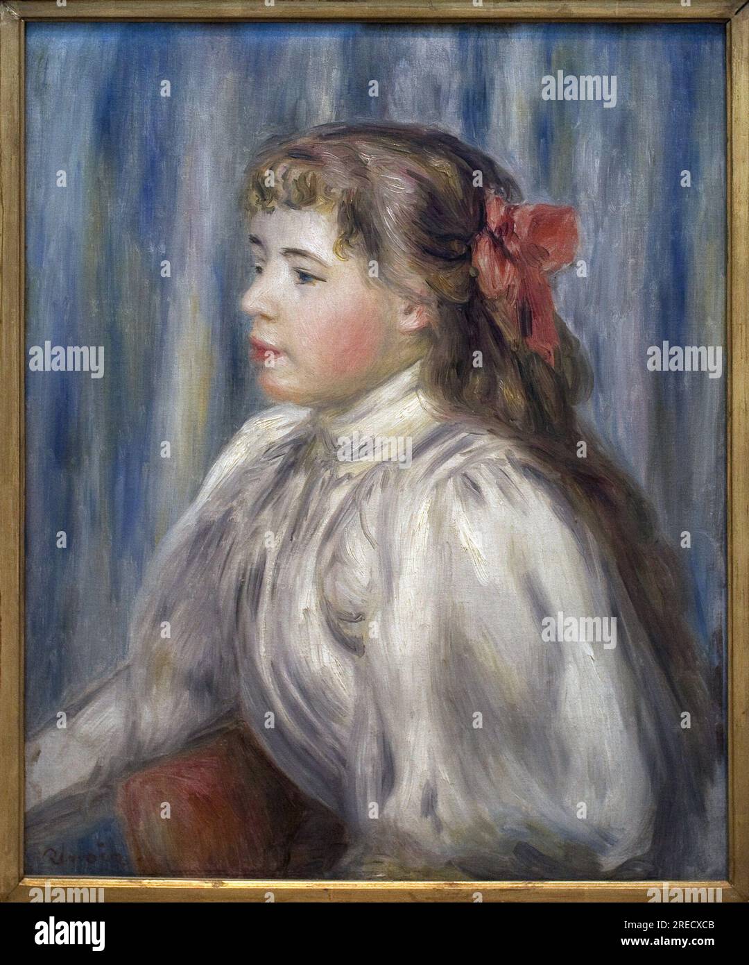 Portrait d'une jeune fille. Peinture de Pierre Auguste Renoir (1841 ...