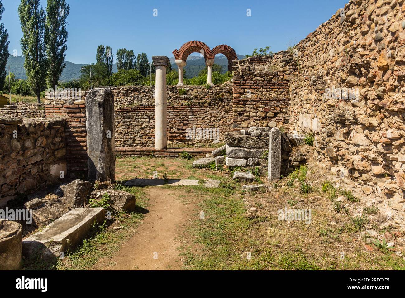 Heraclea Lyncestis ancient ruins near Bitola, North Macedonia Stock ...