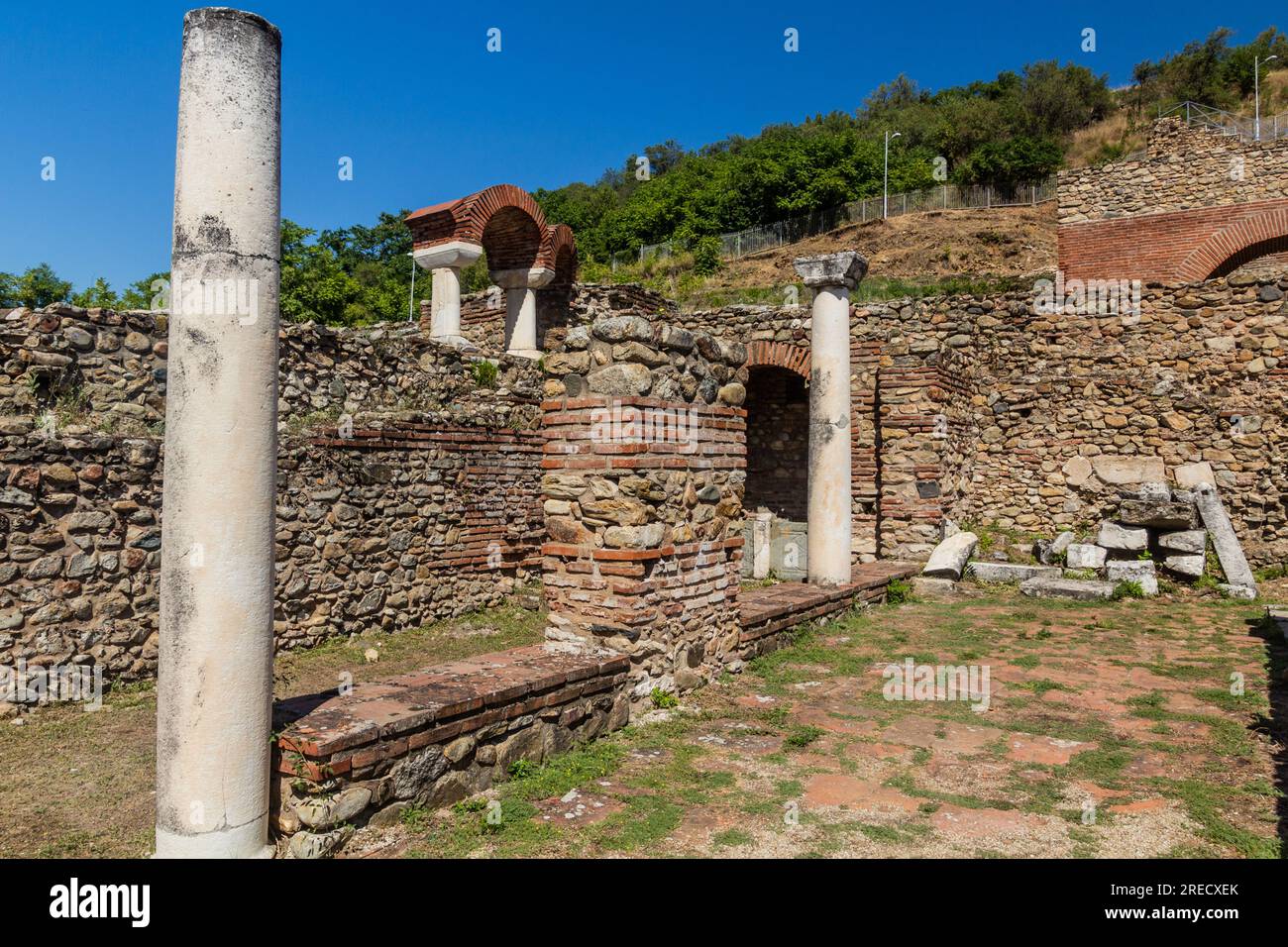 Heraclea Lyncestis ancient ruins near Bitola, North Macedonia Stock ...