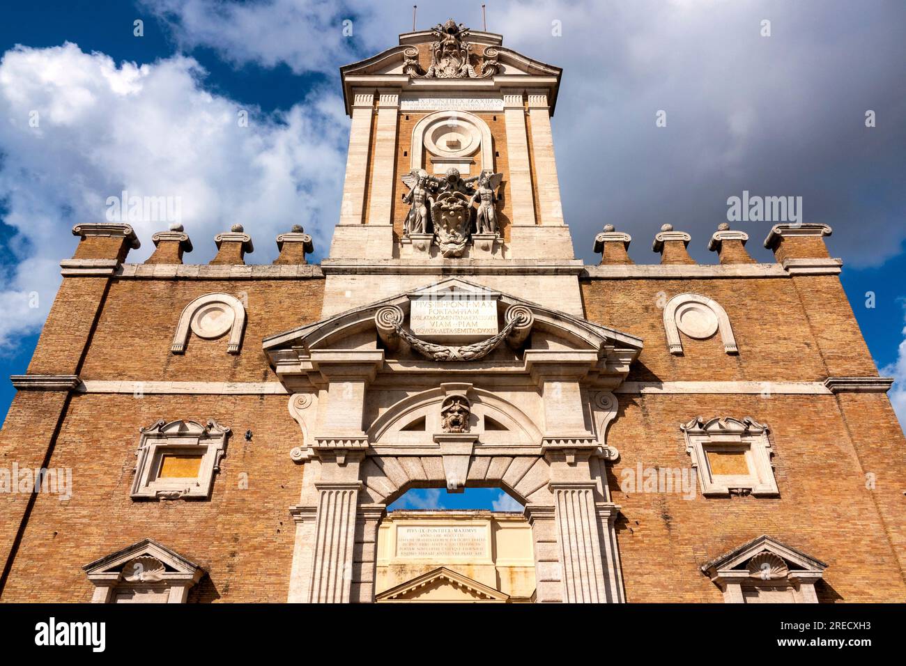 The internal facade of Porta Pia, Rome, Italy Stock Photo - Alamy