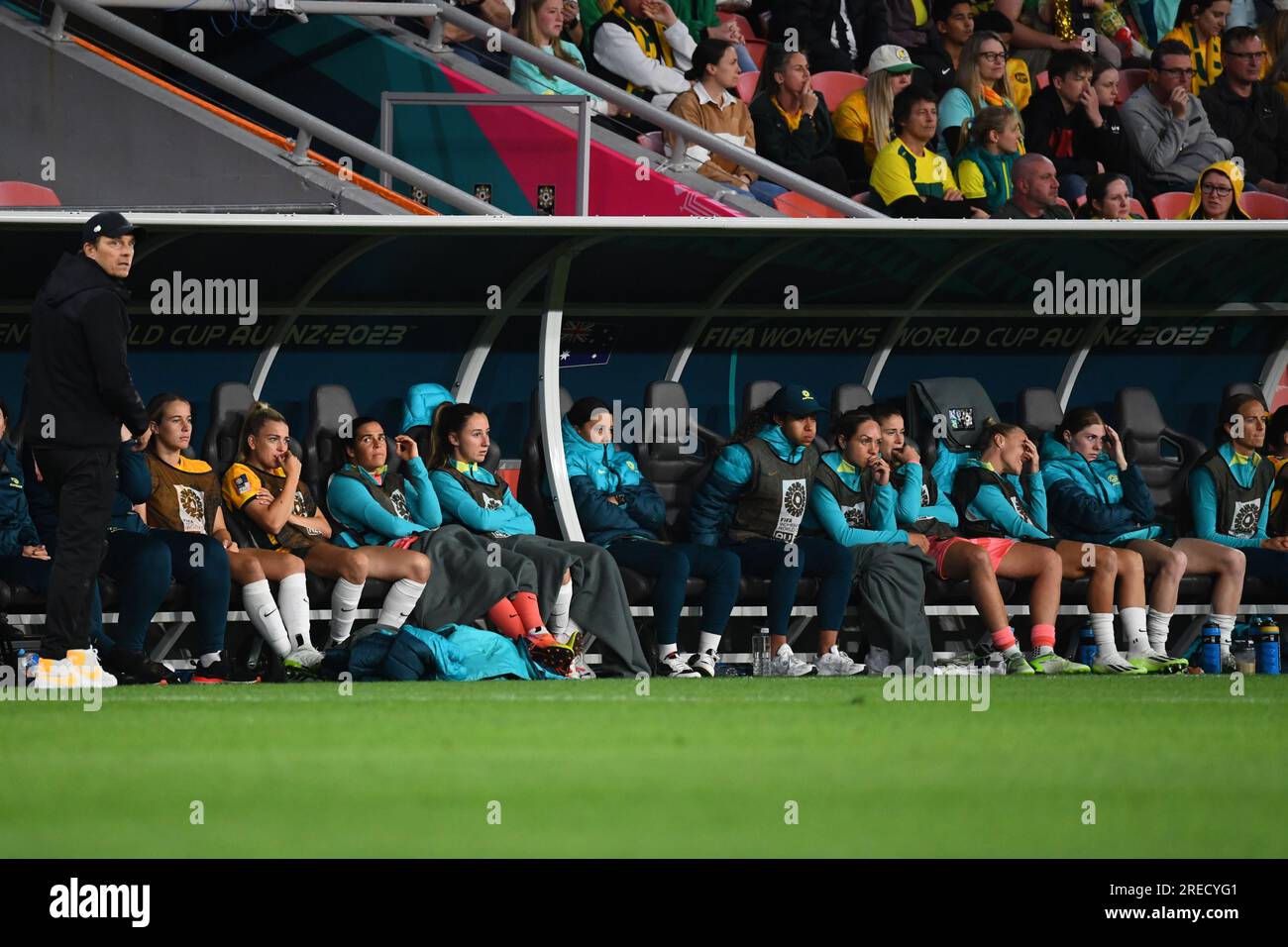 Brisbane, Australia. 27th July, 2023. A dejected Australian bench ...