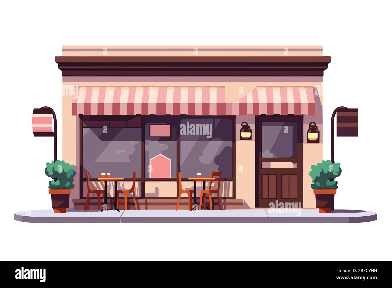 Old town storefront Stock Vector Images - Alamy