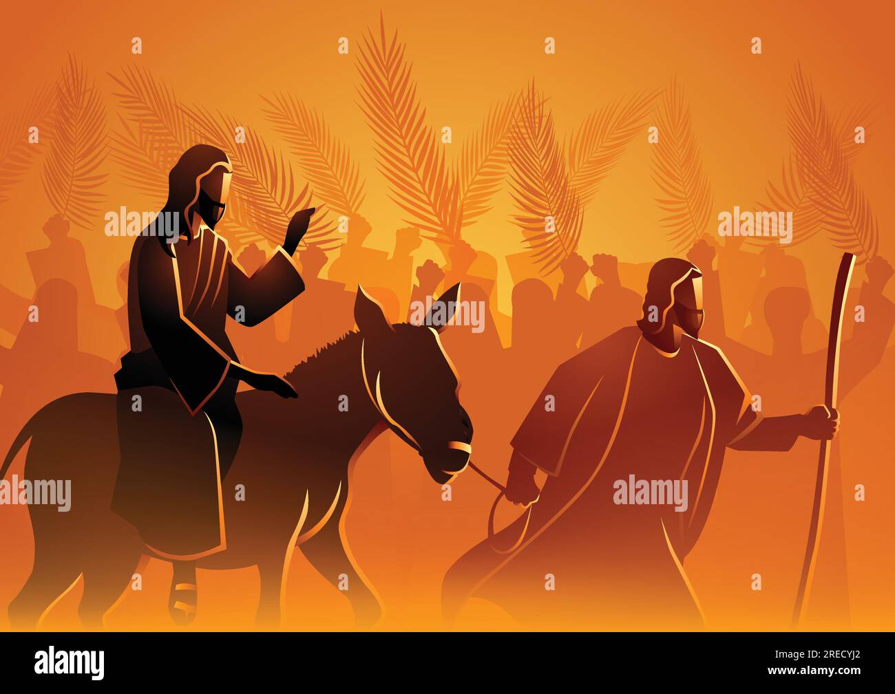 Dramatic religious scene Stock Vector Images - Alamy