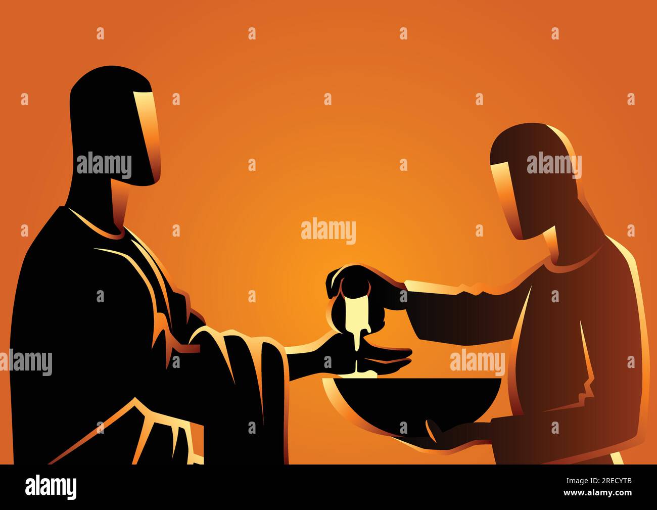 Biblical vector illustration series, Pilate washing his hands Stock ...